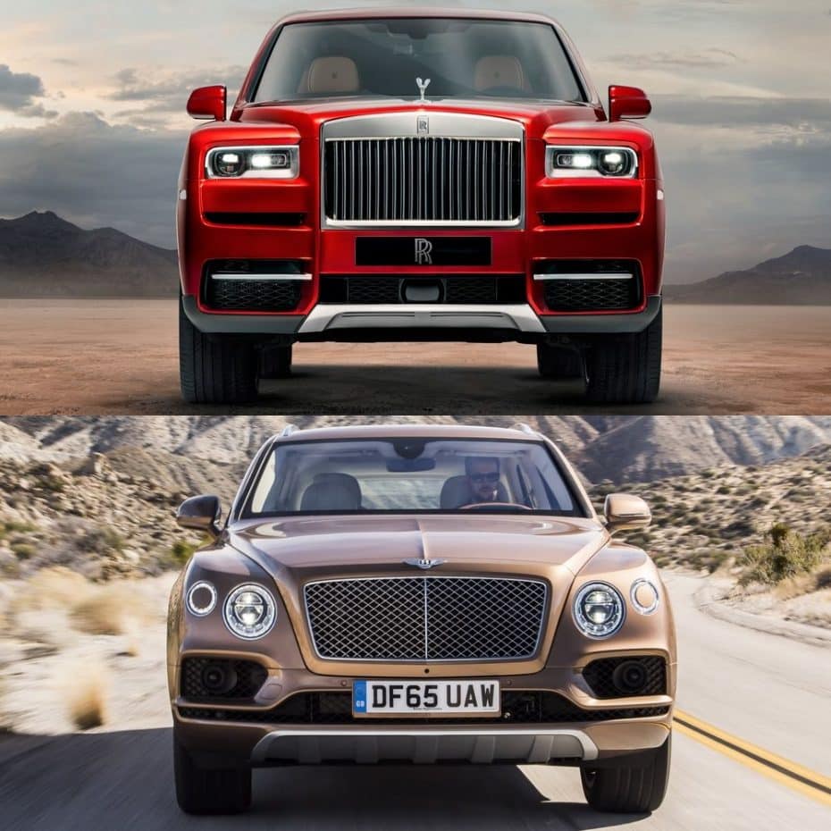 Comparación visual Bentley Bentayga vs. Rolls-Royce Cullinan