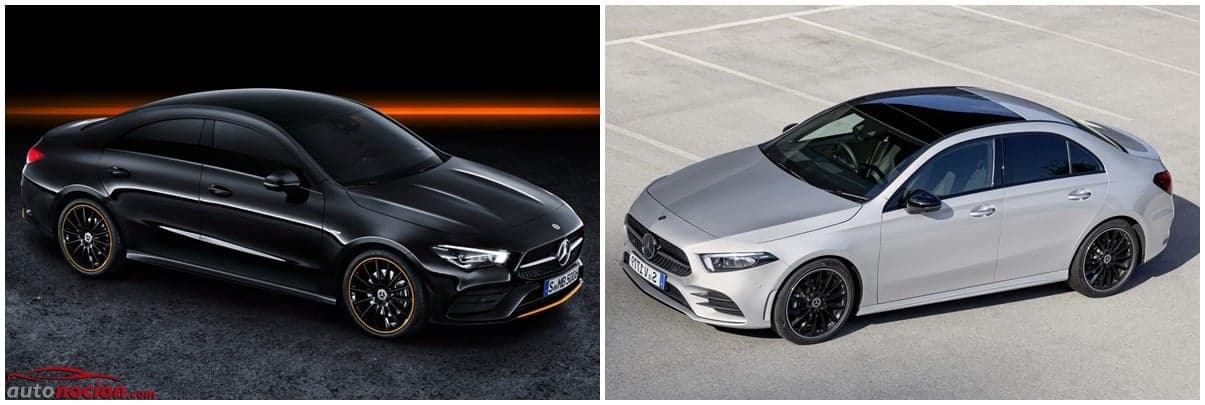 Comparativa visual Mercedes-Benz CLA vs. Clase A Sedán 2019