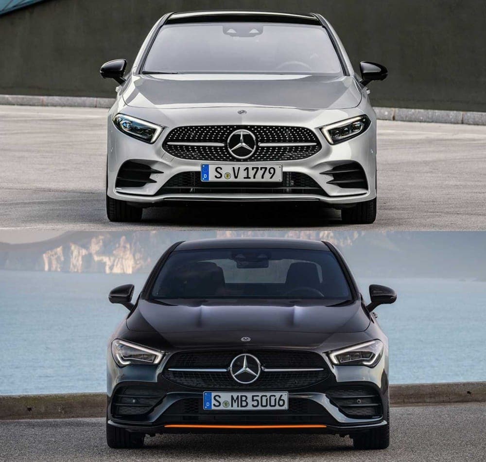 Comparativa visual Mercedes-Benz CLA vs. Clase A Sedán 2019