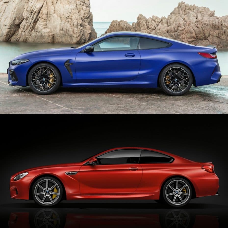 Comparación visual BMW M8 Competition vs. BMW M6 Competition Package
