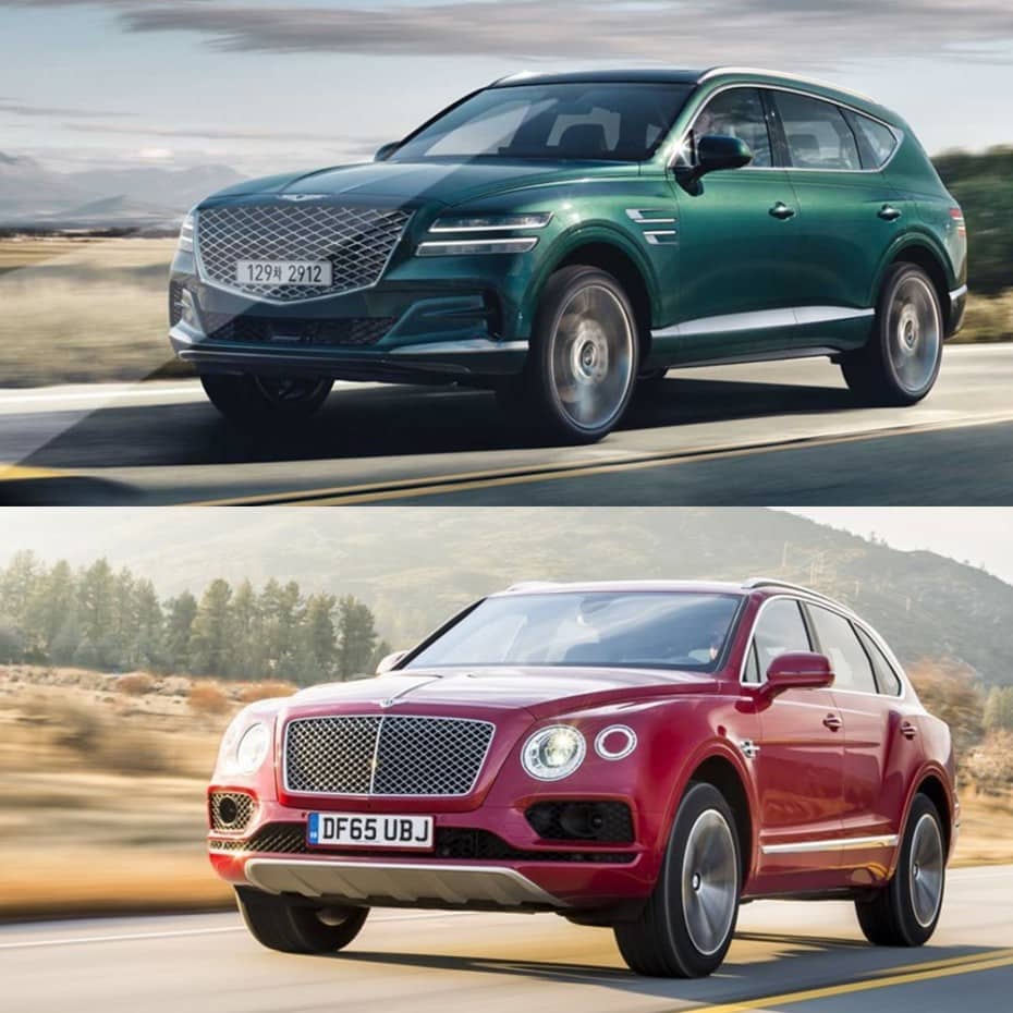Comparativa visual Genesis GV80 vs. Bentley Bentayga 2020