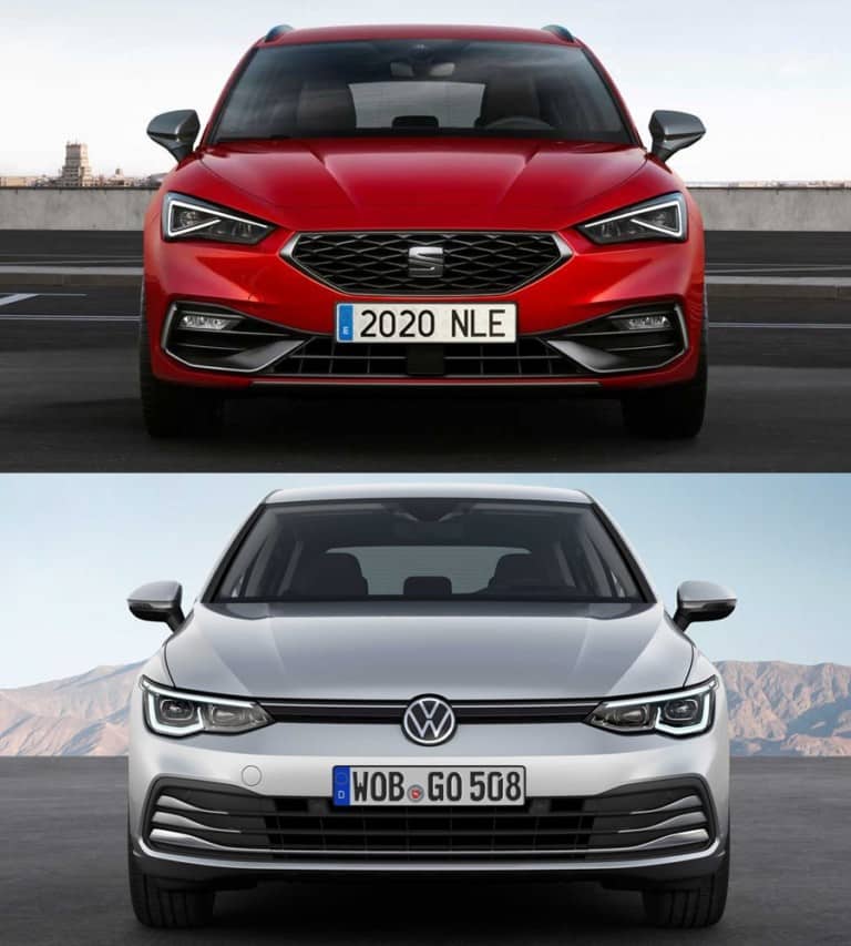 Comparación visual SEAT León vs. Volkswagen Golf 2020: ¿Tú con cuál te ...