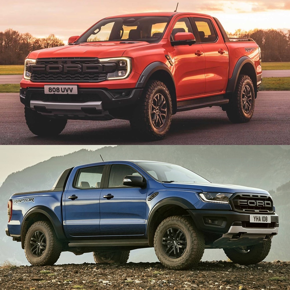 Comparación visual Ford Ranger Raptor 2023: ¿Qué te parecen los cambios ...