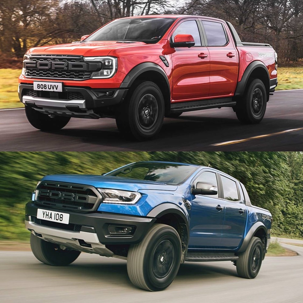 Comparativa visual Ford Ranger Raptor 2023: Juzga el cambio